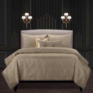 overstock f scott fitzgerald jazz club bronze luxury duvet cover and insert set king 6 piece