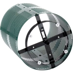 Global Industrial 36 Gallon Deluxe Thermoplastic Perforated Receptacle w/Dome & Base, Green