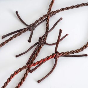 Skeleteen Barb Wire Garland Decorations - Rusty Barbed Wire Country Rodeo Western Themed Indoor and Outdoor Home Party Décor