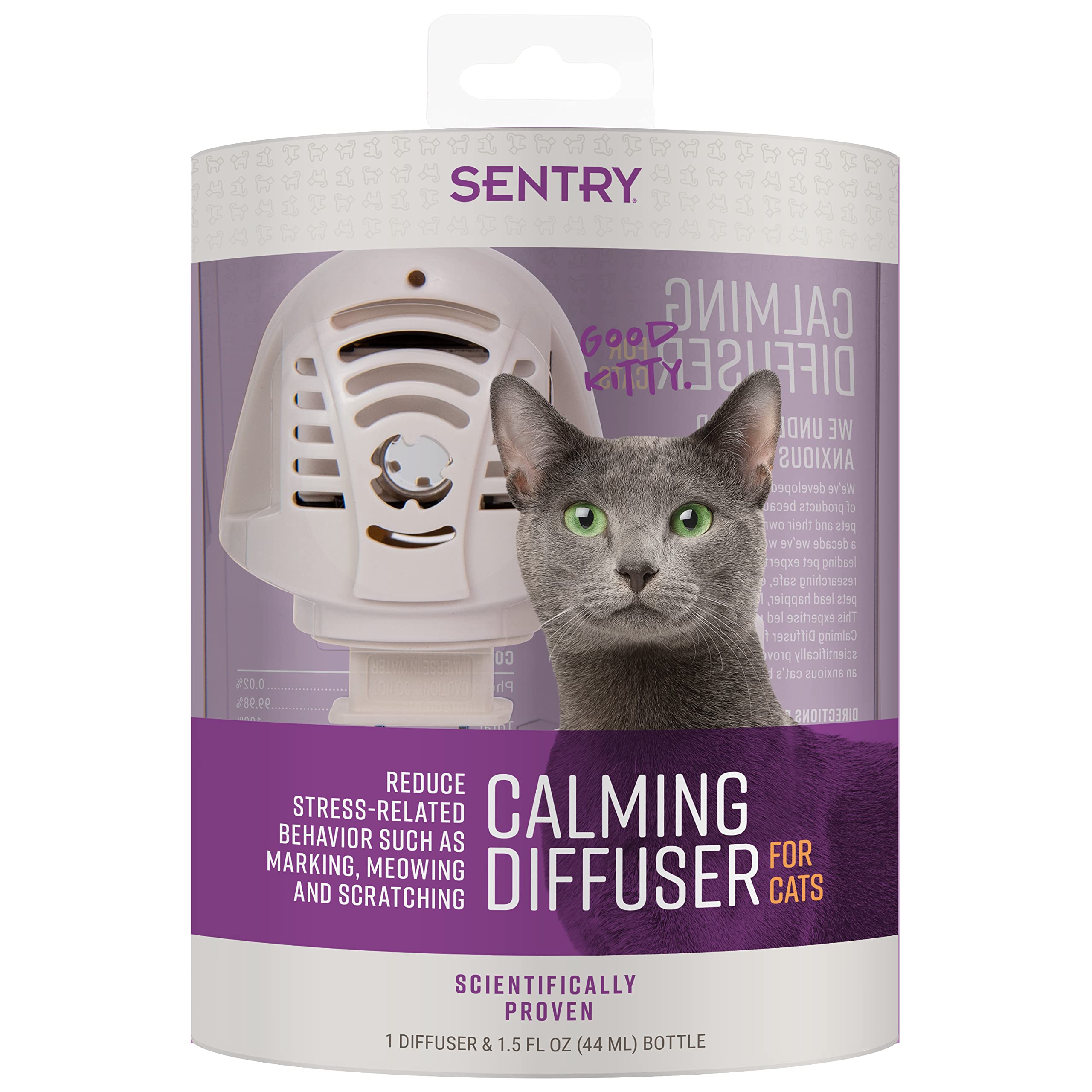 Sentry Calming Diffuser for Cats, Plug-in Cat Pheromone Diffuser, Reduces Stress and Bad Behavior, 30-Day Release