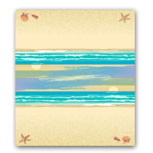 Stonehouse Collection Beach Name Place Cards - 25 Guest Seating Name Cards - Beach & Tropical Table Tents - Wedding Seating, Party Name Cards (Beach)