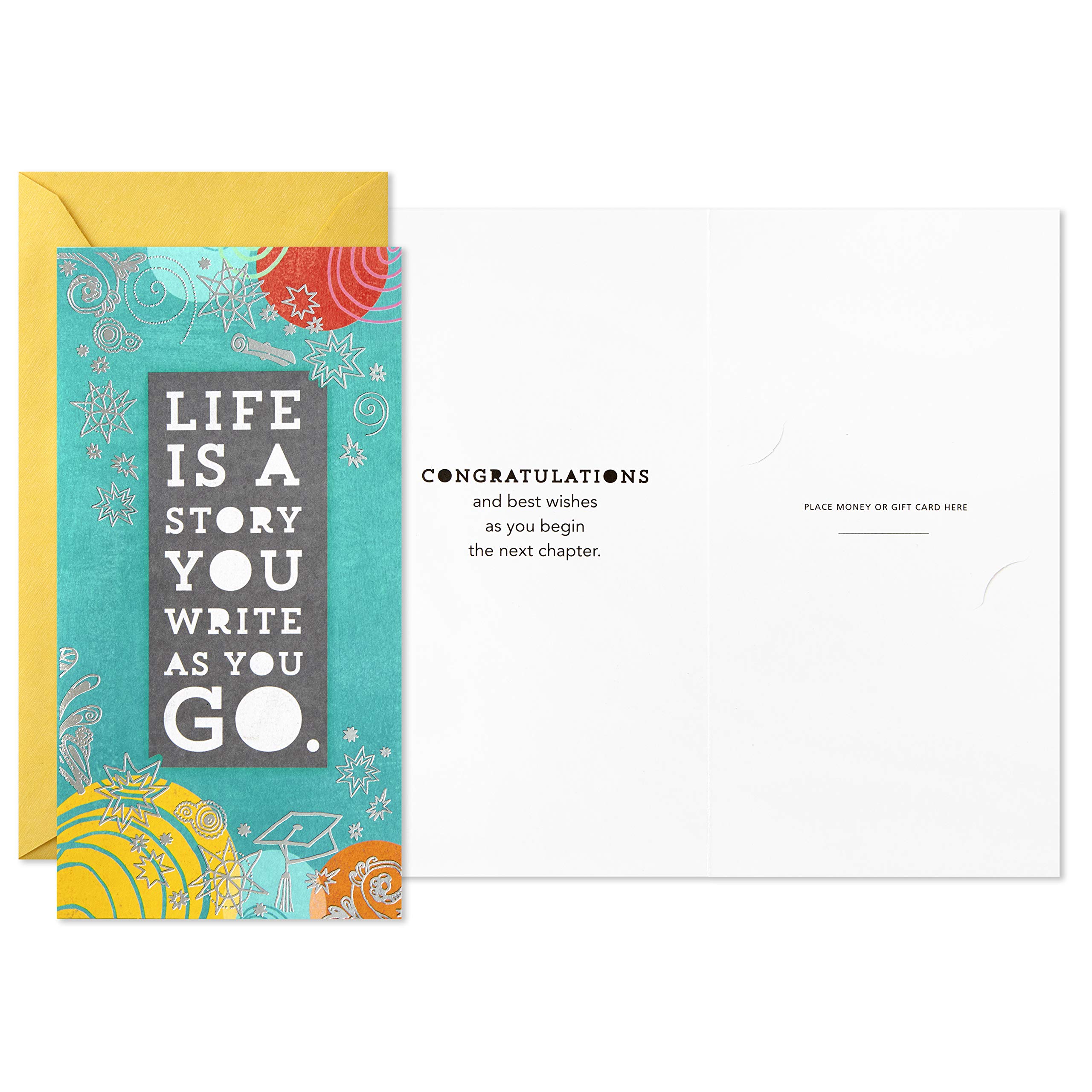 Hallmark Graduation Card Money Holders or Gift Card Holders, Life is a Story (10 Cards with Envelopes)