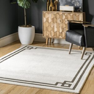 nuloom imani border area rug, 9x12, beige