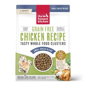 the honest kitchen whole food clusters small breed grain free chicken dry dog food, 4 lb bag