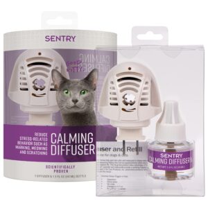 Sentry Calming Diffuser for Cats, Plug-in Cat Pheromone Diffuser, Reduces Stress and Bad Behavior, 30-Day Release