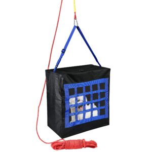 emergency escape bag for pets up to 100 pounds - rope 50ft included - safety equipment carrier - rapid rescue bag for pets animals (large 28"x21"x14")