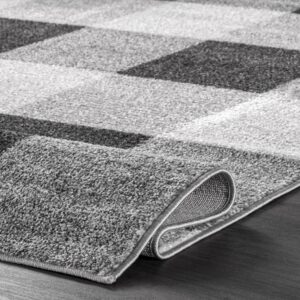 nuLOOM 5' x 8' Performance Indoor Area Rug, Non-Shed, Power Loomed High-Traffic Area Rug for Living Room, Bedroom, Home, Aisha Grey