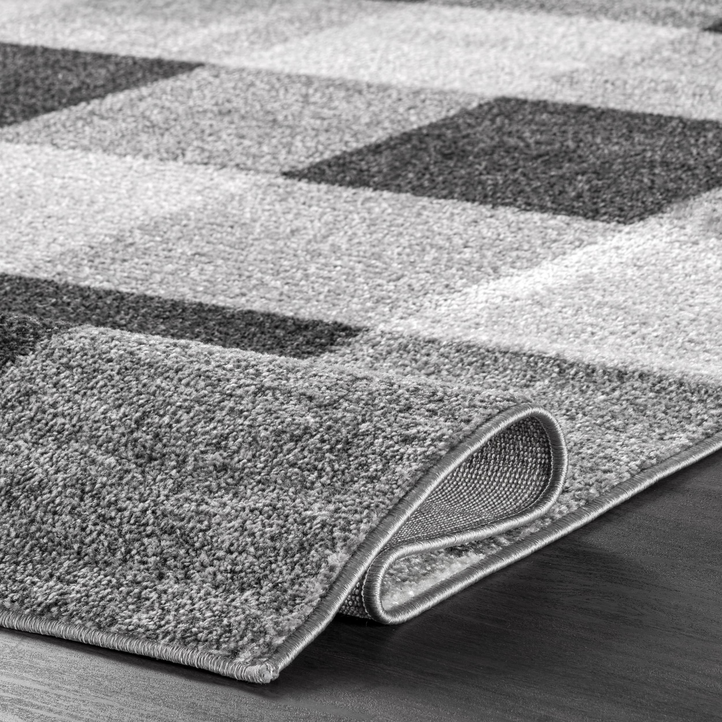 nuLOOM 5' x 8' Performance Indoor Area Rug, Non-Shed, Power Loomed High-Traffic Area Rug for Living Room, Bedroom, Home, Aisha Grey