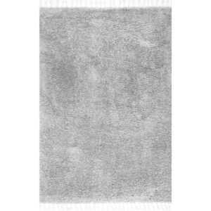 nuLOOM Neva Modern Tasseled Shag Area Rug, 3x5, Grey