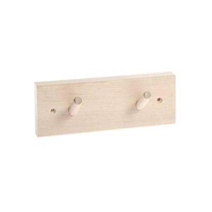 iris hantverk wooden coat hook with two hooks 7.5" - traditional peg rack