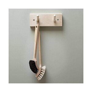 Iris Hantverk Wooden Coat Hook with Two Hooks 7.5" - Traditional Peg Rack