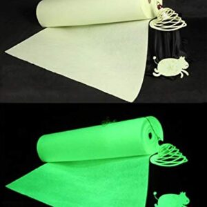 Glow in The Dark Fabric, Luminescent Phosphorescent Fabric, Glow Material for Clothes, Hats, Garments and Multiple Usage, Glows up to 5 Hours (39 x 53 inch)