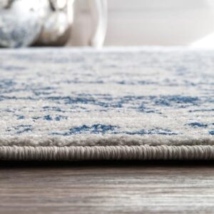 nuLOOM Odell Faded Vintage Runner Rug, 2' 6" x 10', Light Blue