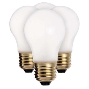 satco s8525 40 watt a15 incandescent; frosted; 2500 average rated hours; 280 lumens; medium base; 130 volts; 4 bulbs