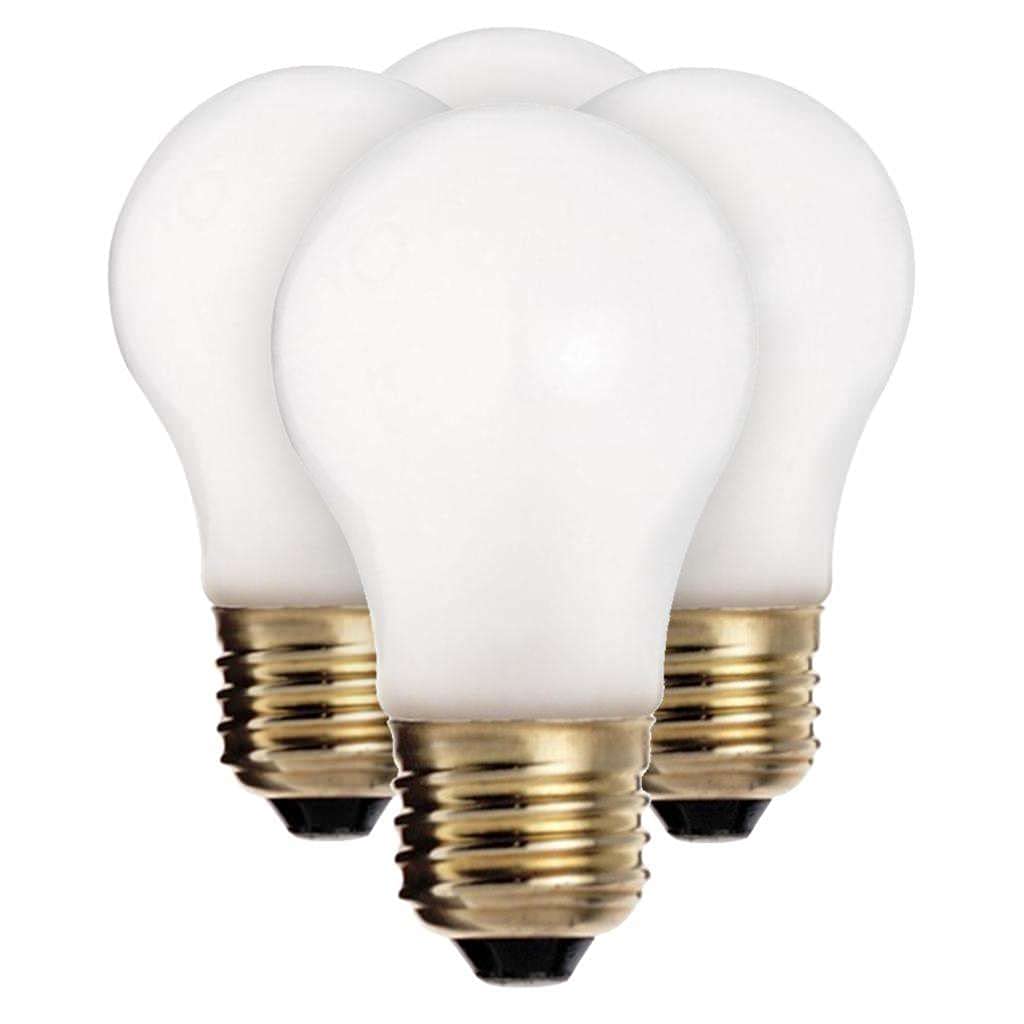 Satco S8525 40 watt A15 Incandescent; Frosted; 2500 Average Rated Hours; 280 lumens; Medium Base; 130 Volts; 4 Bulbs