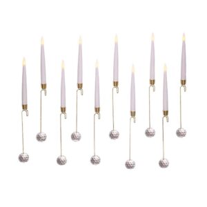 kurt s. adler inch candle with faceted glass weight remote control, 10-piece novelty light set, multi, count