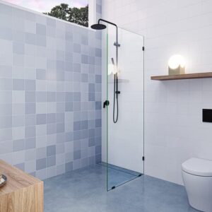 Vela 25.5 in. x 78 in. Fully Frameless Glass Shower Panel - Single Fixed Panel