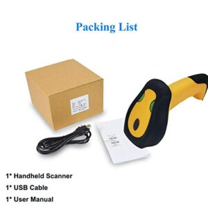 HENCODES Handheld QR Code Scanner,USB 2.0 Cable,Plug and Scan Type,Powerful 2D Decode Abilities for Reading Tiny and Complicated DPM Codes on PCB Board BQ-6200