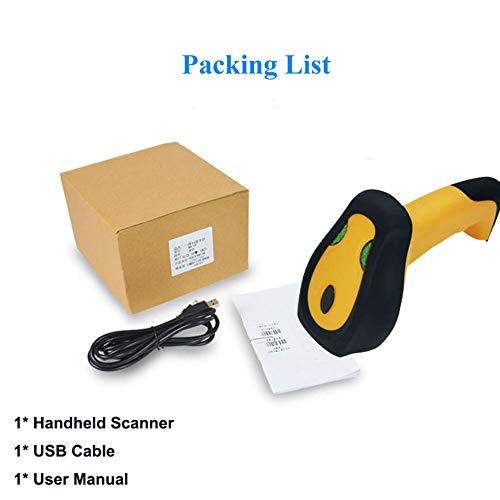 HENCODES Handheld QR Code Scanner,USB 2.0 Cable,Plug and Scan Type,Powerful 2D Decode Abilities for Reading Tiny and Complicated DPM Codes on PCB Board BQ-6200