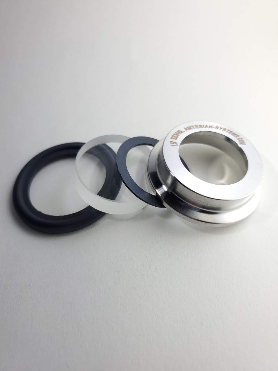 1.5" Tri Clamp End Cap Sight Glass 316 Stainless With Borosilicate Glass (1.5")