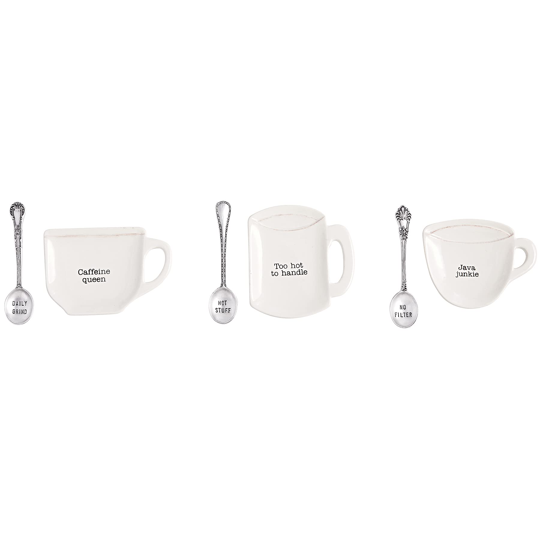 Mud Pie Home Kitchen Circa Coffee Break Coffee Mug Spoon Rest Sets 42600445 (Java junkie)