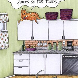 Oatmeal Studios Two Cats in Kitchen Funny/Humorous Birthday Card