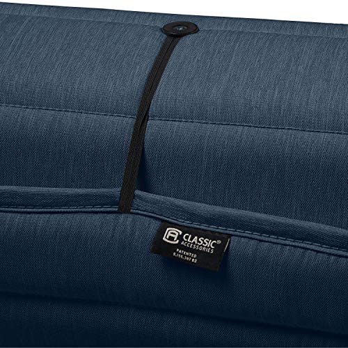 Classic Accessories Storigami Water-Resistant 80 x 26 Inch Chaise Lounge Cushion, Heather Indigo, Patio Cushion