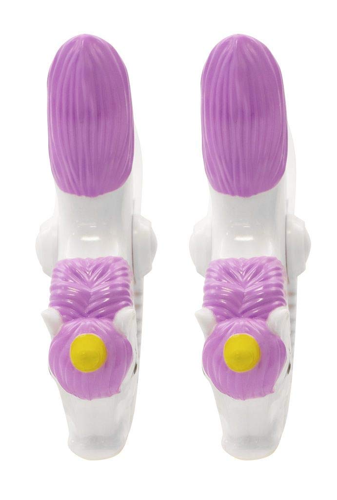 O2COOL Unicorn Boca Clips, Purple