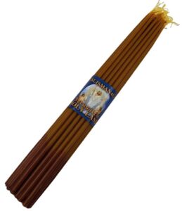 33 beeswax taper candles 11" tall blessed church jerusalem holy land candles