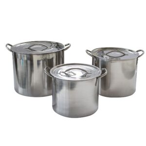 Buffalo Tools STP3 3Pc Stock Pot Set 8/12/16Qt