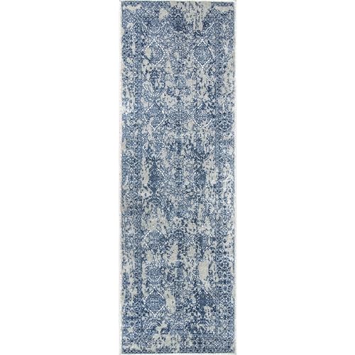 nuLOOM Odell Faded Vintage Runner Rug, 2' 6" x 10', Light Blue