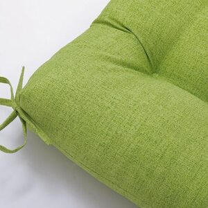 Pillow Perfect Pompeii Solid Indoor/Outdoor Wicker Patio Sofa/Swing Cushion Tufted, Weather and Fade Resistant, 18" x 56", Green