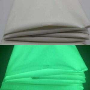 Glow in The Dark Fabric, Luminescent Phosphorescent Fabric, Glow Material for Clothes, Hats, Garments and Multiple Usage, Glows up to 5 Hours (39 x 53 inch)