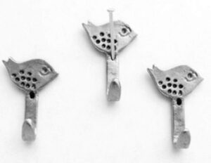 norma jean designs 3pc set mini bird hooks antique silver