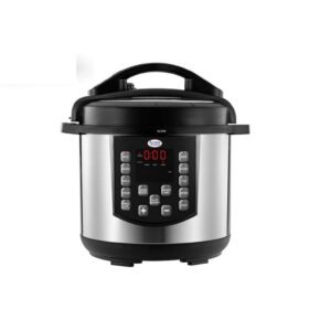 alpine cuisine electric digital pressure cooker 12 set multifunction | durable aluminum cooking pot non-stick coating | 12 presenting different functions & 10 safety mechanisms | color box packing