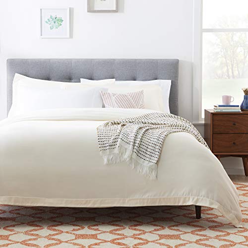 Linenspa Microfiber Duvet Cover - Three Piece Set Includes Duvet Cover and Two Shams - Soft Brushed Microfiber - Hypoallergenic, Cream, California King