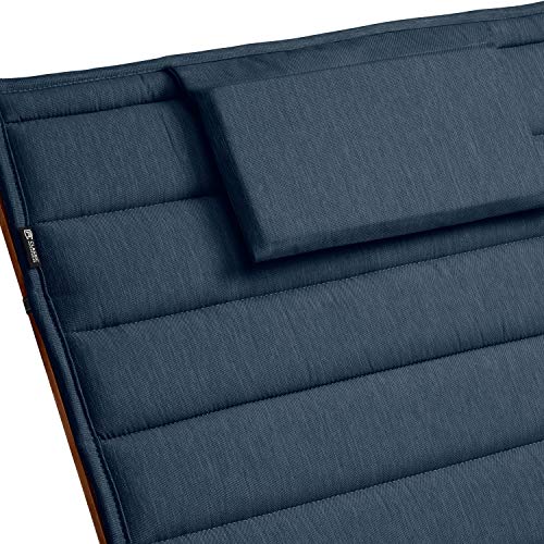 Classic Accessories Storigami Water-Resistant 80 x 26 Inch Chaise Lounge Cushion, Heather Indigo, Patio Cushion