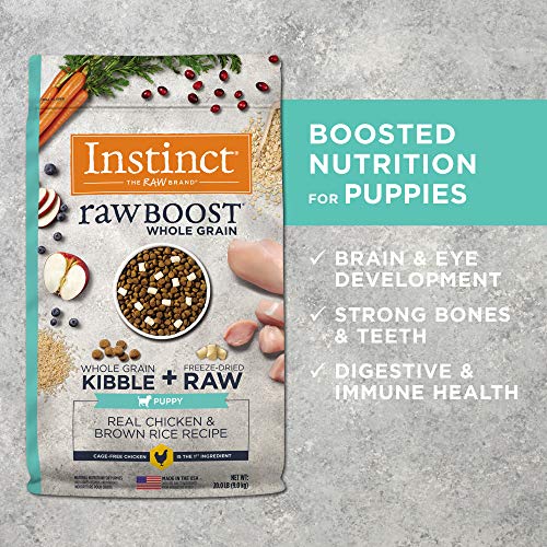 Instinct Raw Boost Puppy Whole Grain Real Chicken & Brown Rice Recipe Natural Dry Dog Food, 4.5 lb. Bag