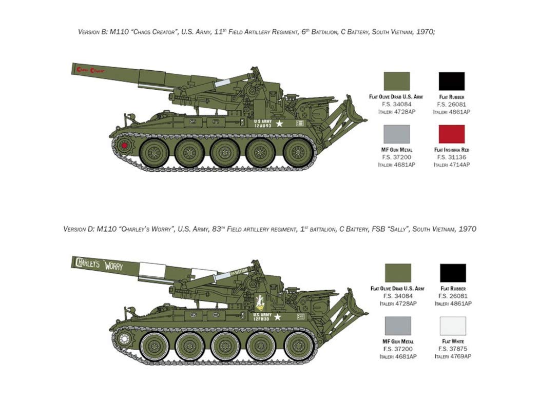 Italeri ITA6574 1:35 M110 Self Propelled Howitzer [Model Building KIT]