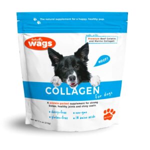 Totally Wags Collagen for Dogs: All Natural Premium Non GMO Collagen. Supports Healthy Joints, Skin, Fur, Digestion.