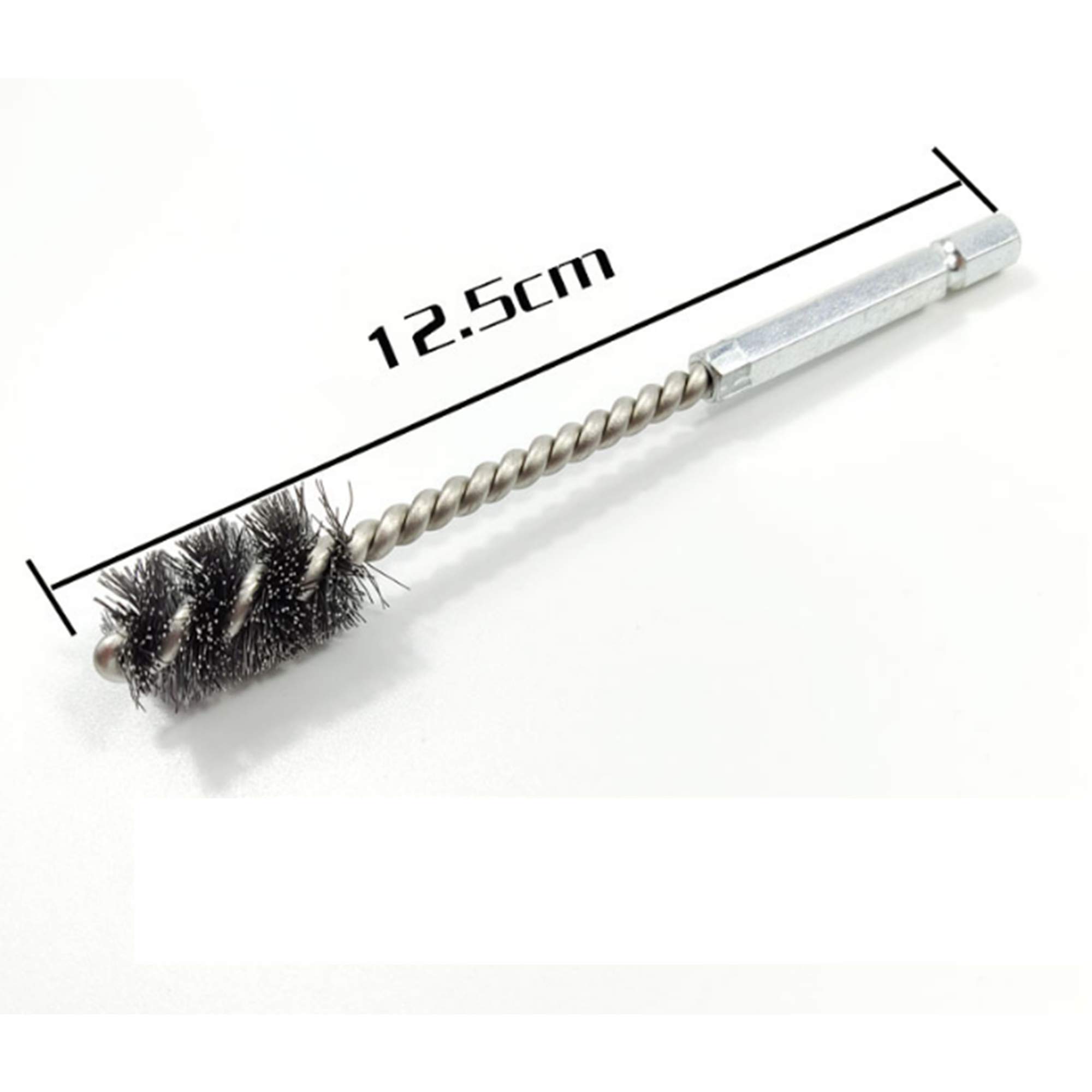 4 Piece Stainless Steel Wire Brush for ports, tubes, bearings and other common wire brush applications Power Drill Impact Driver - Hex Shank