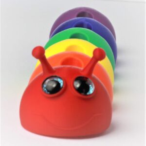 Test Tube Rack, 16mm Tube Size, Holds 15 Tubes, Fun Caterpillar Design (Rainbow, 16mm Tube Size)