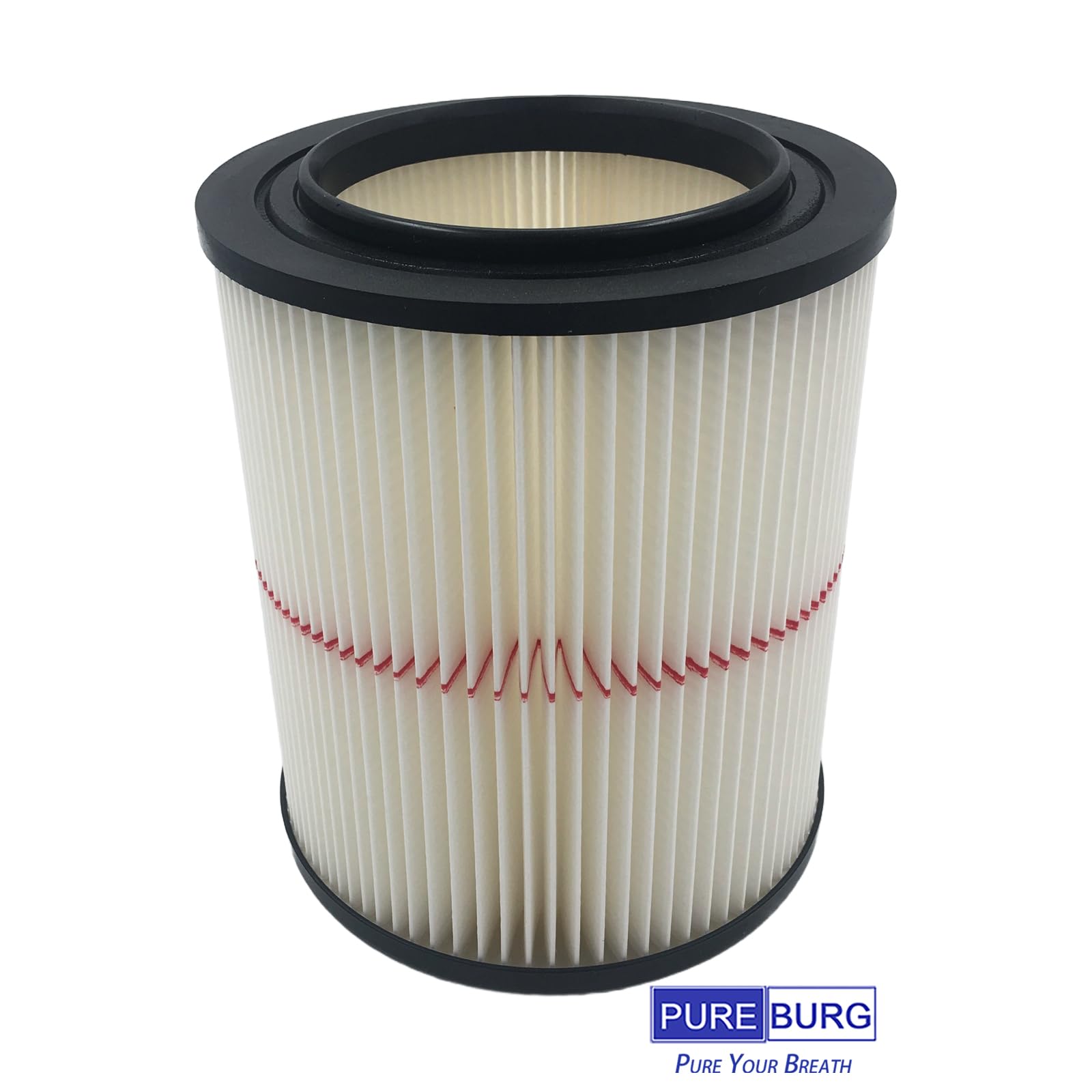 PUREBURG 9-17816 Replacement Filter Compatible with Craftsman 17816 Wet & Dry Vacs 5 GAL. Larger Made 1988 & Later,2-Pack Red-Stripe Filter