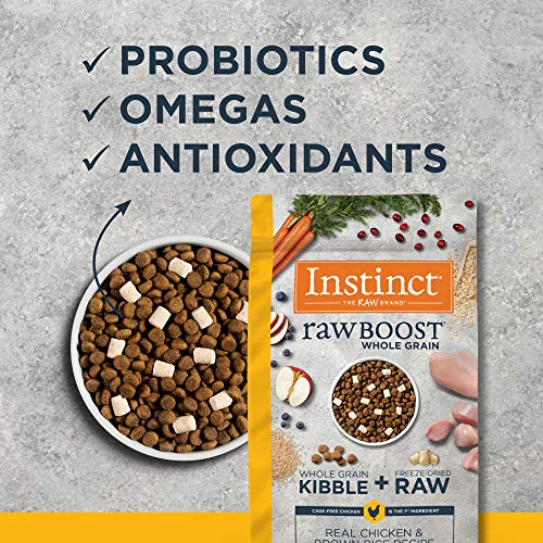 Instinct Raw Boost Whole Grain Real Chicken & Brown Rice Recipe Natural Dry Dog Food, 4.5 lb. Bag