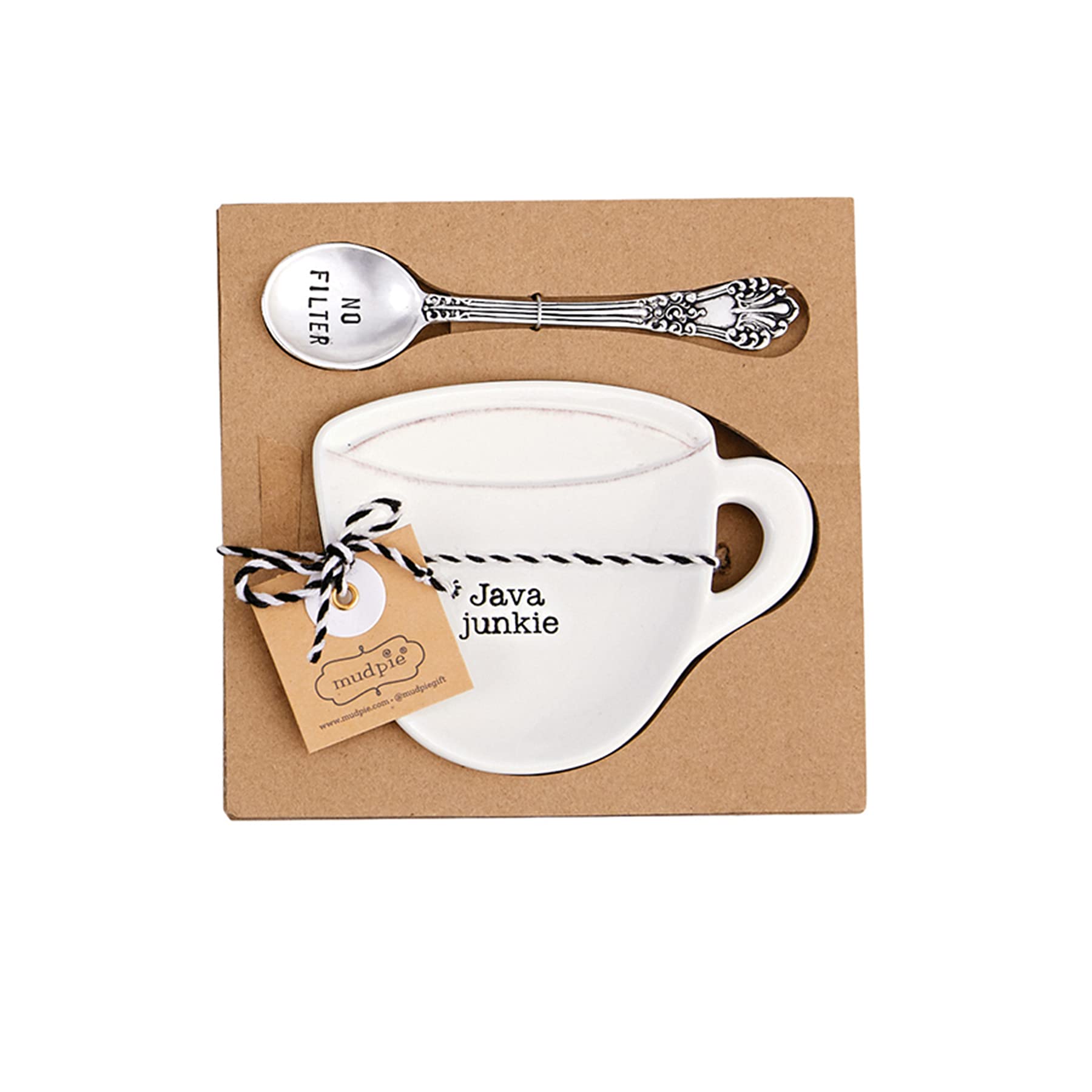 Mud Pie Home Kitchen Circa Coffee Break Coffee Mug Spoon Rest Sets 42600445 (Java junkie)