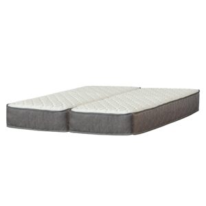 mayton, 9-inch pocketed coil rolled medium plush mattress for adjustable bed, split queen set of 2 halves (30x80 each half)