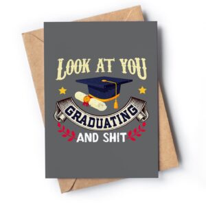 Graduation Card - Funny Graduation Card - Graduation Cards 2024 - College Graduation Card - High School Graduation Card - Granddaughter Graduation Card - Grandson Graduation Card - Congratulations