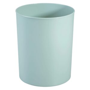 idesign franklin bpa-free plastic round waste basket, aqua