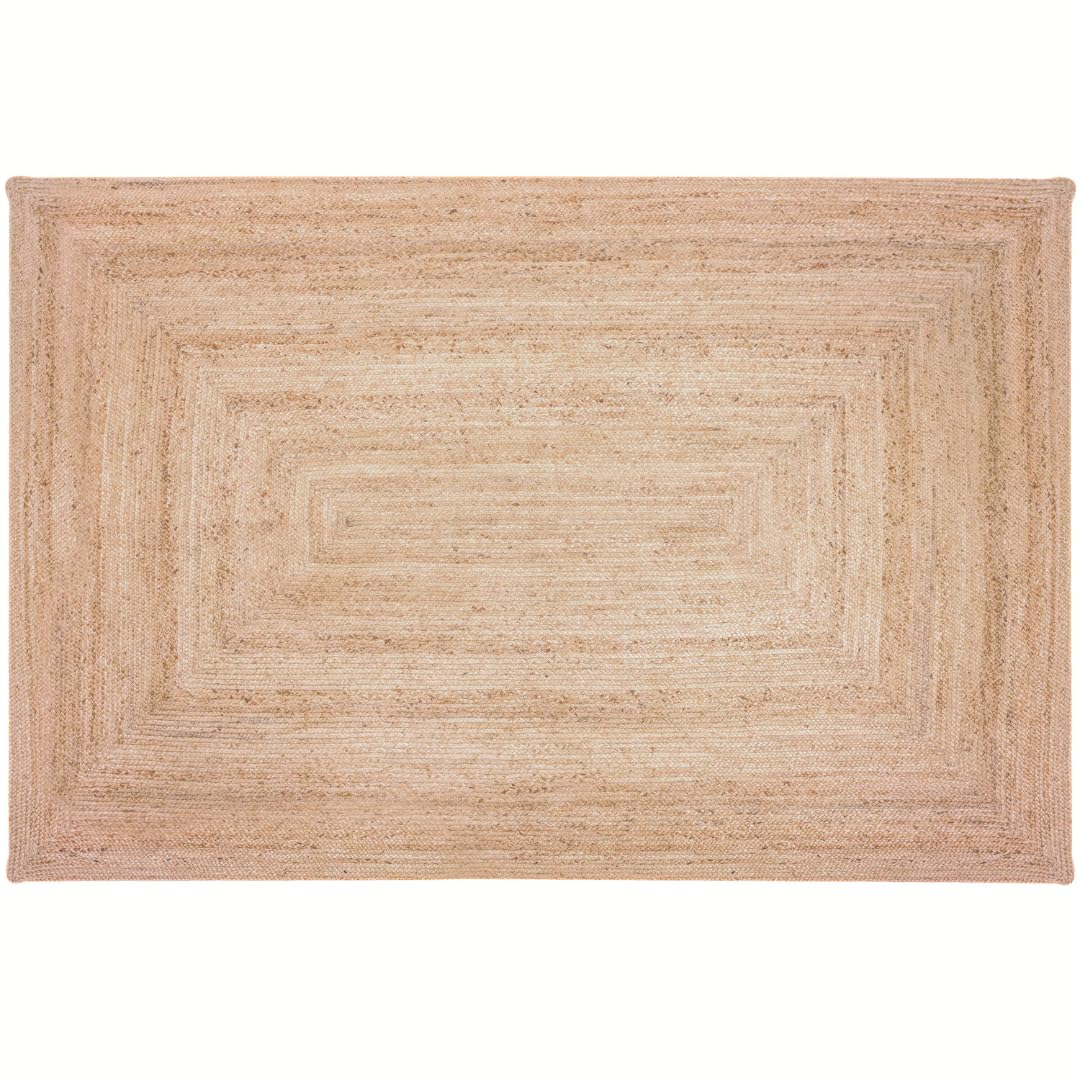 RAJRANG Reversible Jute Rug 3x5 Feet Natural Fibers Hand-Woven Braided Carpet for Farmhouse Living Room, Kitchen, Bedroom