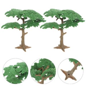 NUOBESTY 3pcs Fake Trees Model Train Miniature Scenery Architecture Trees Railroad Scenery Diorama Tree for DIY Scenery Landscape Dollhouse